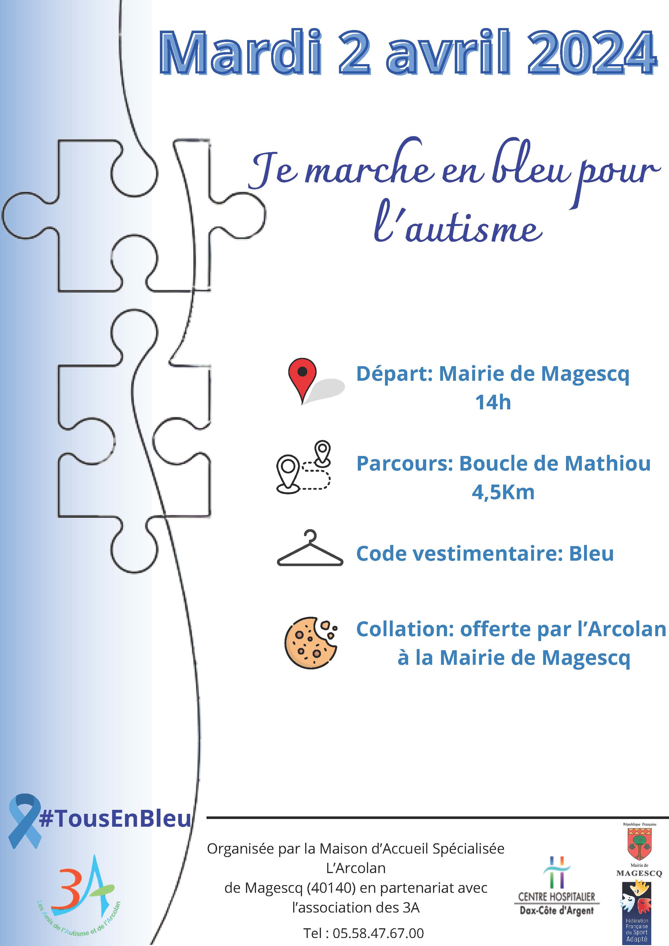 Je marche en Bleu pour l'autisme - Site officiel de l'Hopital de Dax